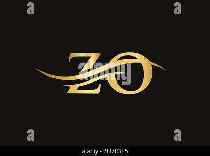 Premium letter ZO logo with an elegant corporate identity template ...