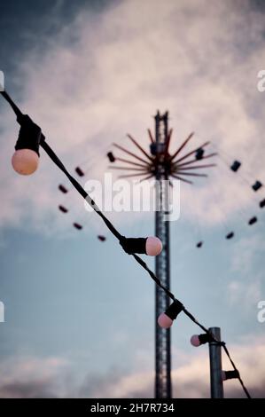 The Star Flyer ride operating in Blackpool during the build up to ...