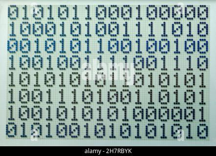 Backdrop screen of ones and zeroes for science and technology projects Stock Photo - Alamy