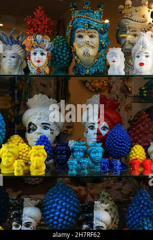 Souvenir shop at the village Positano, Amalfi coast, Unesco World ...