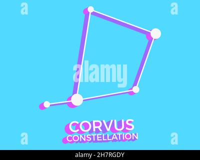Star constellation Corvus vector illustration Stock Vector Image & Art ...
