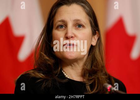Deputy Prime Minister and Minister of Finance Chrystia Freeland at the ...