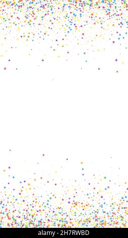 Festive shapely confetti. Celebration stars. Rainbow confetti on white ...
