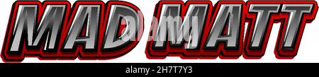 Mad Matt logo text design illustration Stock Vector Image & Art - Alamy