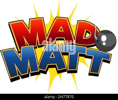 Mad Matt logo text design illustration Stock Vector Image & Art - Alamy