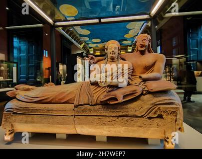 Etruscan Sarcophagus of the Spouses husband and wife lovers bride and ...