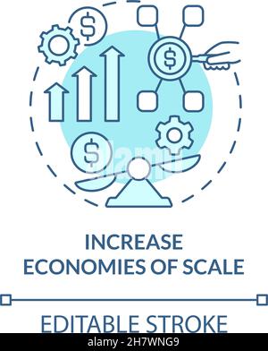 Increase economies of scale concept icon Stock Vector Image & Art - Alamy