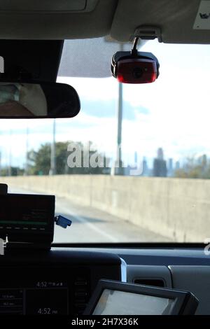 Inside Yellow Cab Stock Photo - Alamy