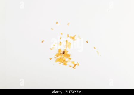 Scattered crumbs isolated on white background Stock Photo - Alamy