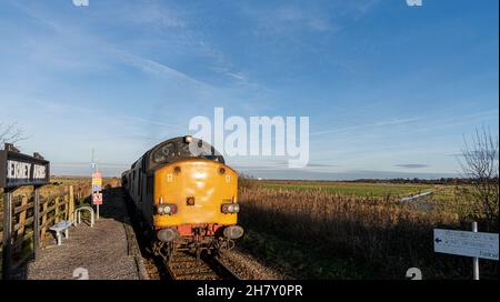 Class 37 at Berney arms Norfolk Stock Photo - Alamy
