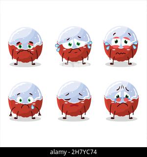 Brigadiero red candy cartoon character with nope expression. Vector ...