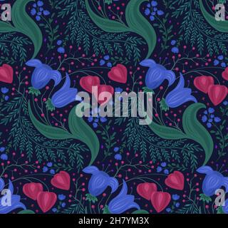 Vector colourful flowers bouquets on light vertical stripe seamless ...