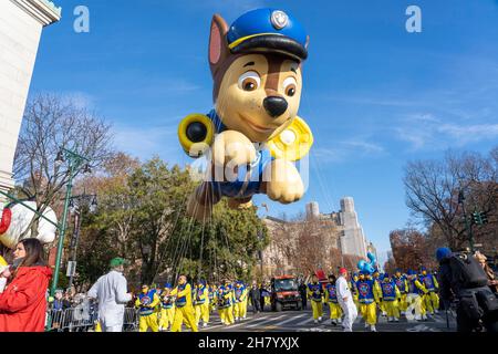 Chase from Paw Patrol balloon at the 93rd Annual Macy's Thanksgiving ...