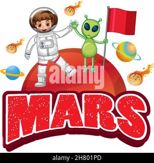Mars word logo design illustration Stock Vector Image & Art - Alamy