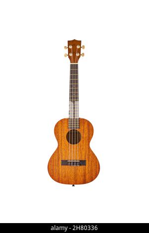 Wooden ukulele guitar isolated over white background Stock Photo - Alamy
