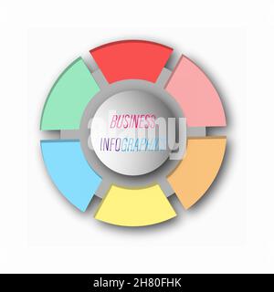 circular graph with 5 steps, sections or stages. Pie chart for the user ...