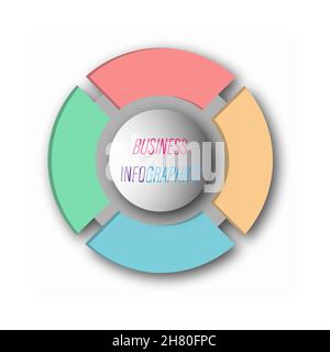 circular graph with 5 steps, sections or stages. Pie chart for the user ...