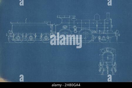 Holden E4 (GER T26) 2-4-0 Locomotive 420. Great Eastern Railway c1891 ...