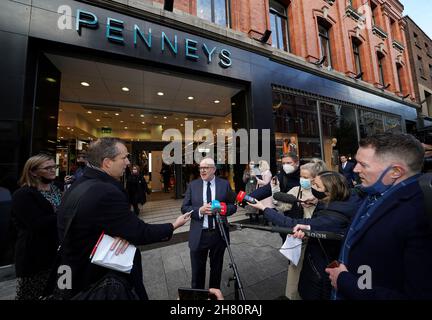 CEO of Primark Paul Marchant speaking to the media at Penneys flagship ...