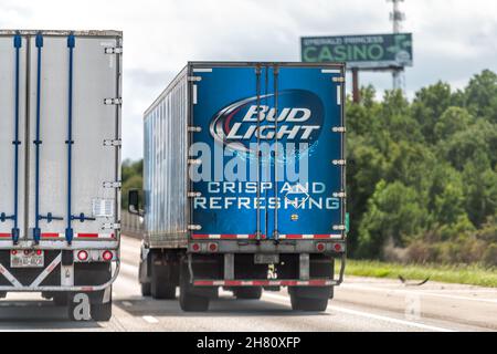 Budweiser, Bud Light delivery truck, USA Stock Photo - Alamy