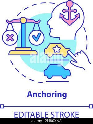 Anchoring bias concept icon Stock Vector Image & Art - Alamy