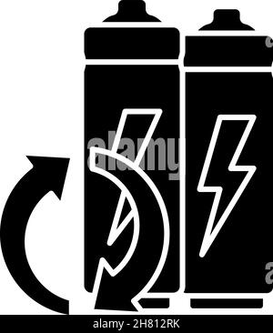 Lithium ion battery black glyph icon Stock Vector Image & Art - Alamy