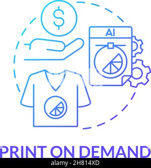 Demand blue gradient concept icon Stock Vector Image & Art - Alamy