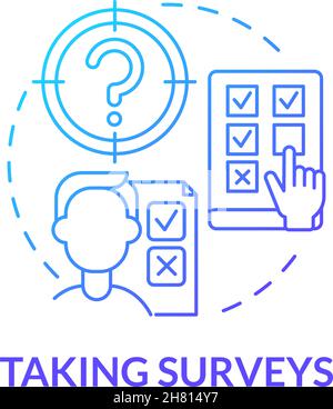 Taking surveys blue concept icon Stock Vector Image & Art - Alamy