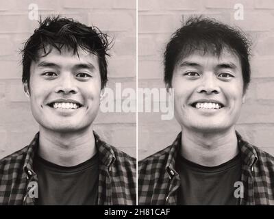 Comparison portrait of the same man young and old - Comparison between ...
