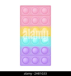 Popit figure rectangle as a fashionable silicon toy for fidgets ...