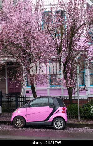 Pink Smart Car Stock Photo - Alamy