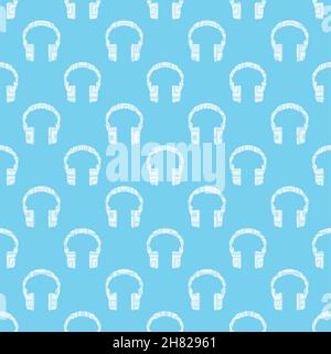 Headset pattern vector seamless blue Stock Vector Image & Art - Alamy