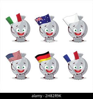 Cartoon character of white candy wrap with smile expression Stock ...