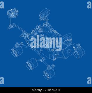 Mars Rover. Vector rendering of 3d Stock Vector Image & Art - Alamy