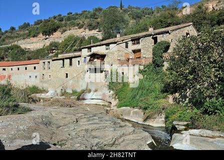 House-museum El Molí del Mig de Mura in the region of Bages, province of Barcelona, Catalonia ...