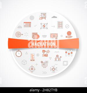 hackathon icon symbol illustration with calendar and marking with green ...