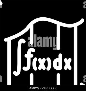 integration math data science line icon vector illustration Stock ...