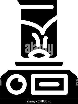 magnetic stirrer glyph icon vector. magnetic stirrer sign. isolated ...
