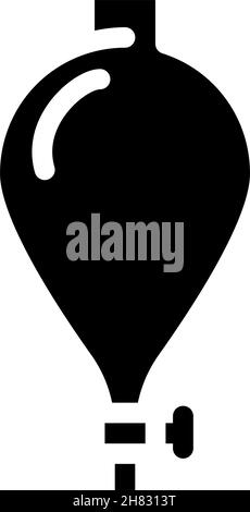 dividing funnel lab tool glyph icon vector. dividing funnel lab tool ...