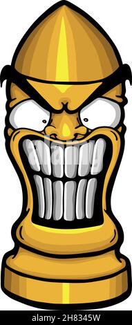 Angry funny bullet, vector illustration Stock Vector Image & Art - Alamy