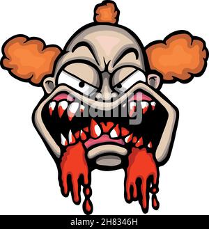 Vector illustration of bloody vampire teeth on black background ...