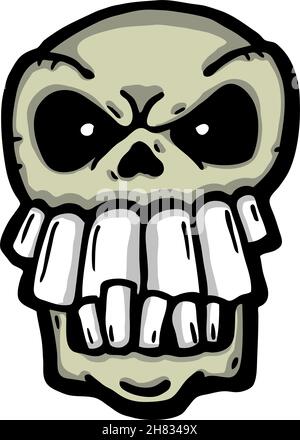 Angry painted skull, vector illustration Stock Vector Image & Art - Alamy