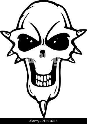 Angry painted skull, vector illustration Stock Vector Image & Art - Alamy