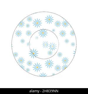 Plate with ornament for decoration purposes isolated over white ...