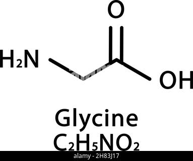 Glycine Amino Acid Molecule Skeletal Structure Stock Vector Image & Art ...