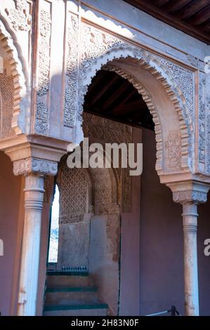 The keyhole or horseshoe arch emblematic of Moorish architecture ...