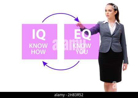 EQ and IQ skill concepts with the businesswoman Stock Photo - Alamy
