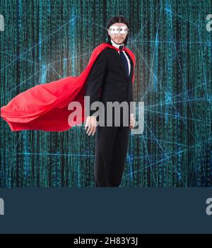 Man with superpowers ruling the world Stock Photo - Alamy
