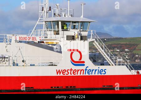 Western Ferries car ferry Sound of Scarba heading for Hunter's Quay in ...