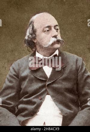 Gustave Flaubert (1821-1880) portrait by French painter Eugène Giraud ...
